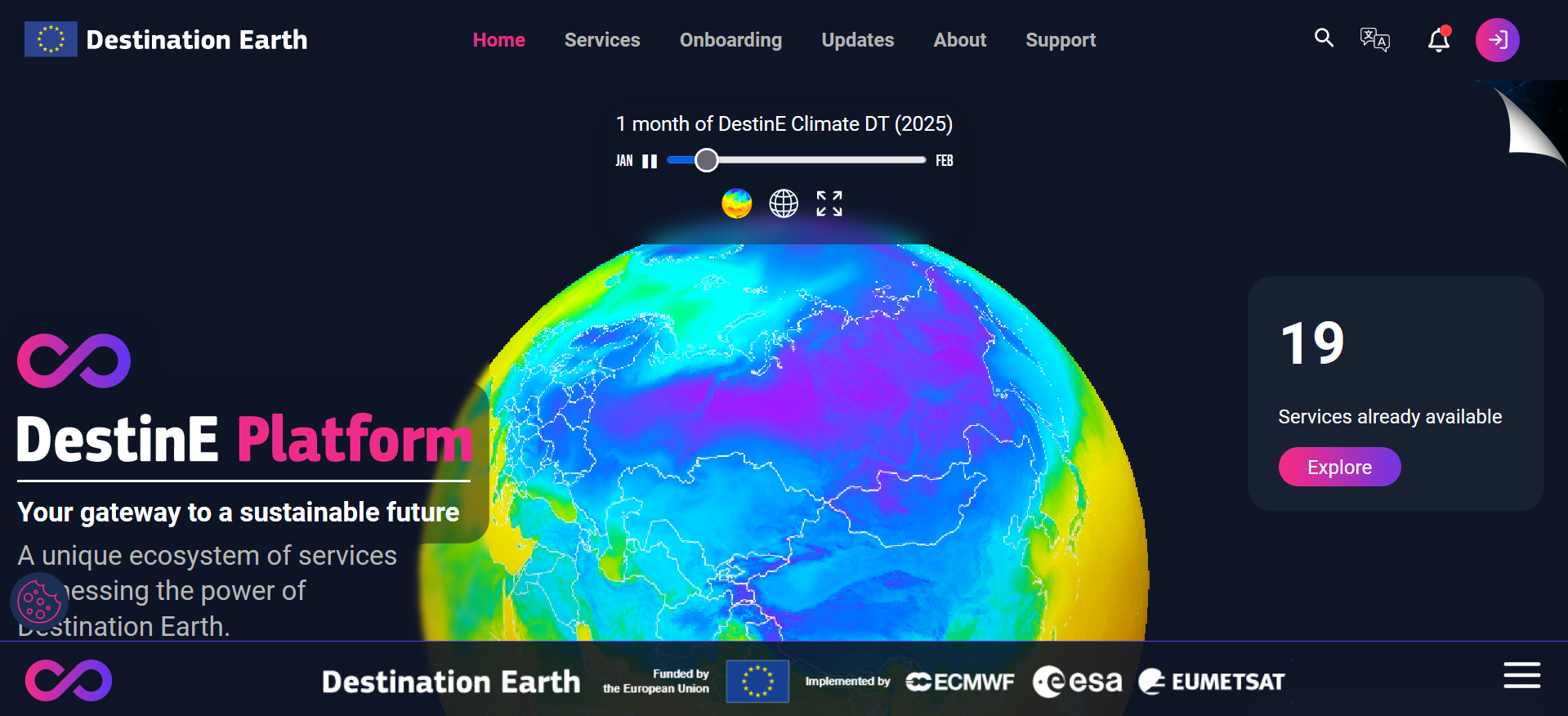 Launch of Destination Earth system - Destination Earth