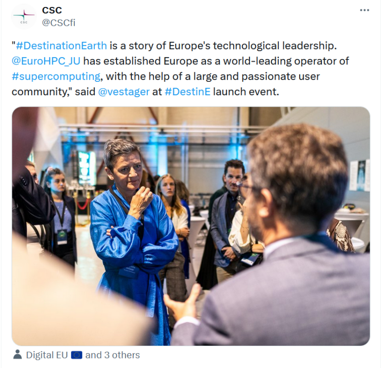 Launch of Destination Earth system - Destination Earth